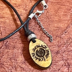 Cherokee Nation Symbol Wood Engraved Pendant Cord Necklace With Clasp ...