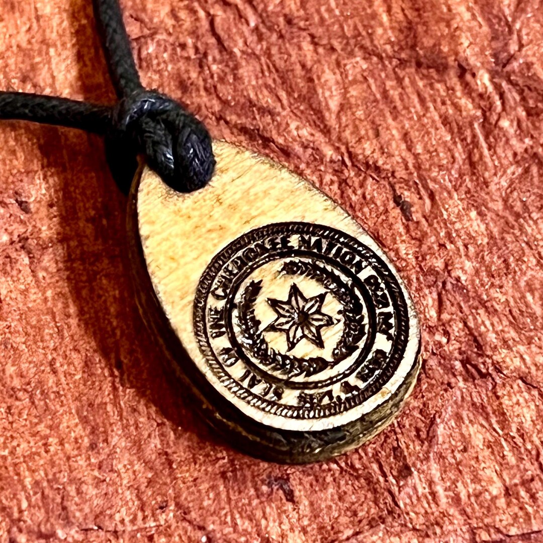Cherokee Nation Symbol Wood Engraved Adjustable Cord Necklace - Etsy