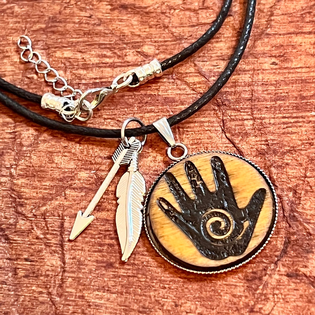 Native American Medicine Hand Symbol for Healing and Protection Wood ...