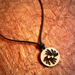 Native American Symbol for Peace Wood Engraved Pendant Cord Adjustable ...