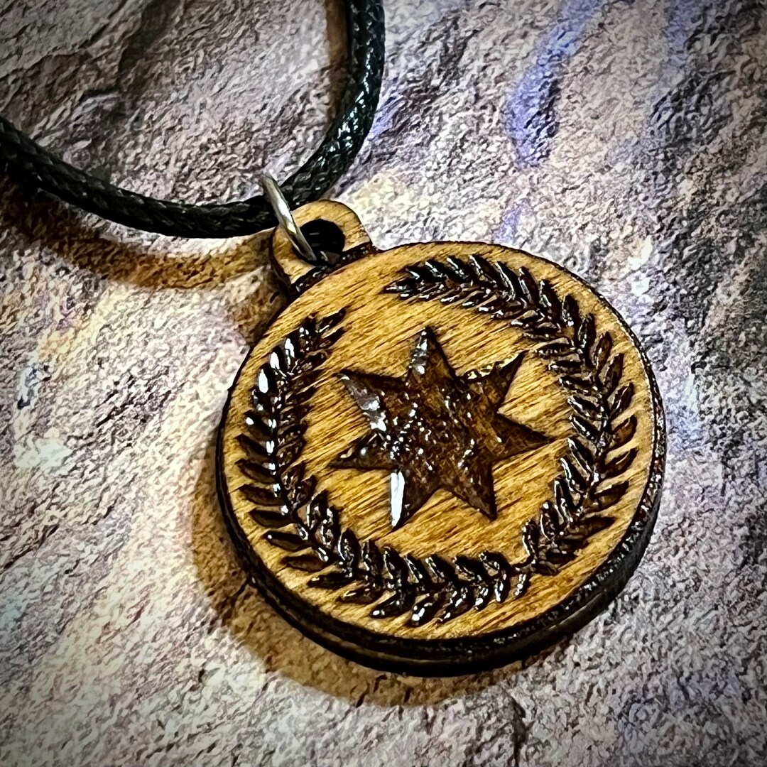 Cherokee Nation Seal Wood Engraved Pendant Cord Adjustable Necklace - Etsy