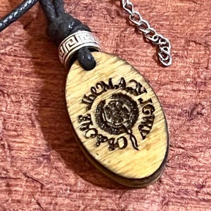 Cherokee Nation Symbol Wood Engraved Pendant Cord Necklace With Clasp ...