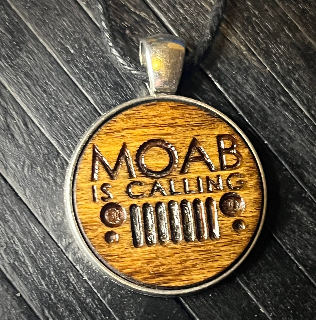 Moab is Calling Engraved Wood Charm Cord Necklace.. - Etsy