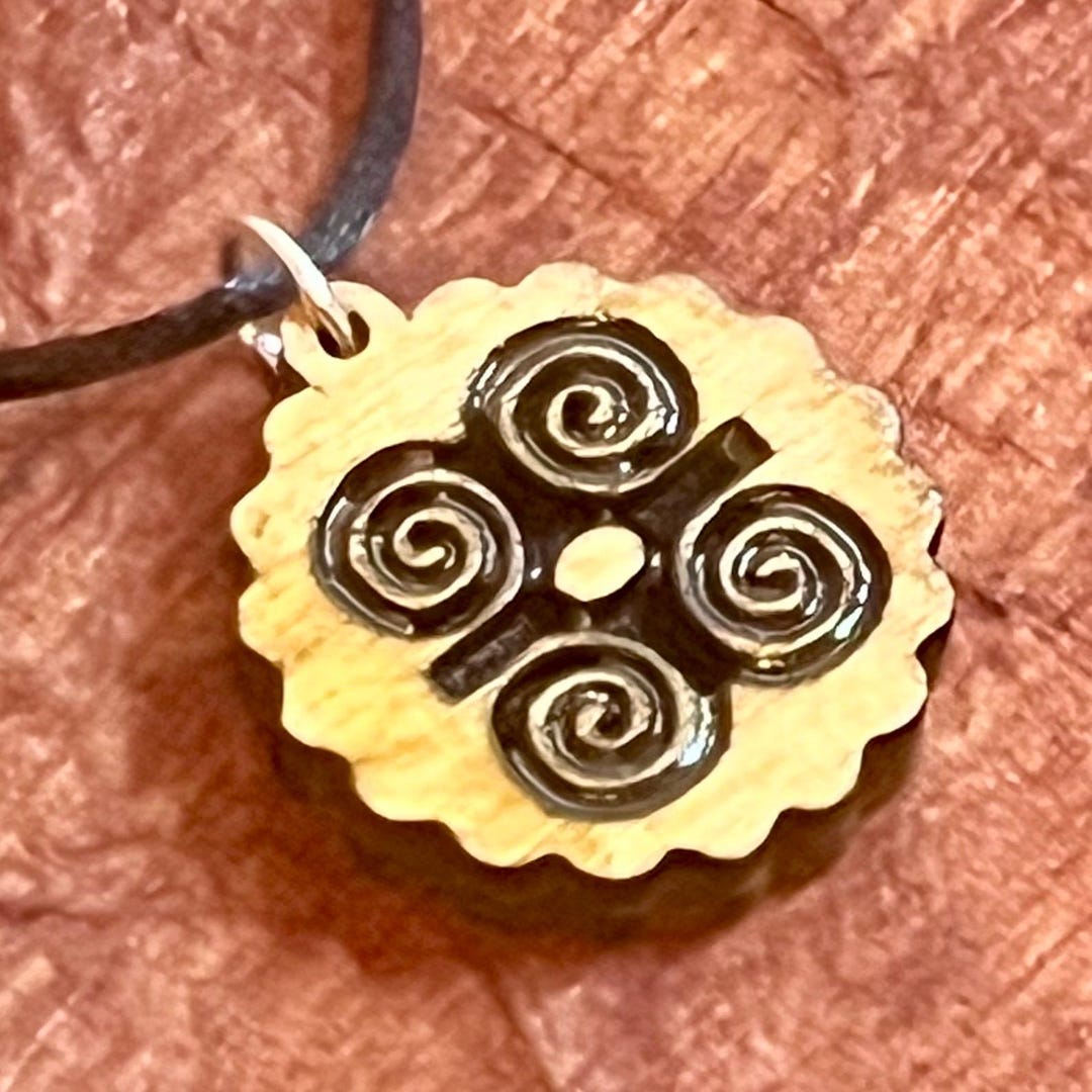 Cherokee Symbol for Strength Wood Engraved Pendant Charm Adjustable ...