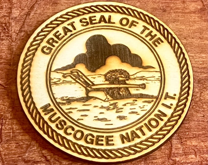 Muscogee Creek Nation Seal 3 Inch Unfinished Circle for Crafting - Etsy