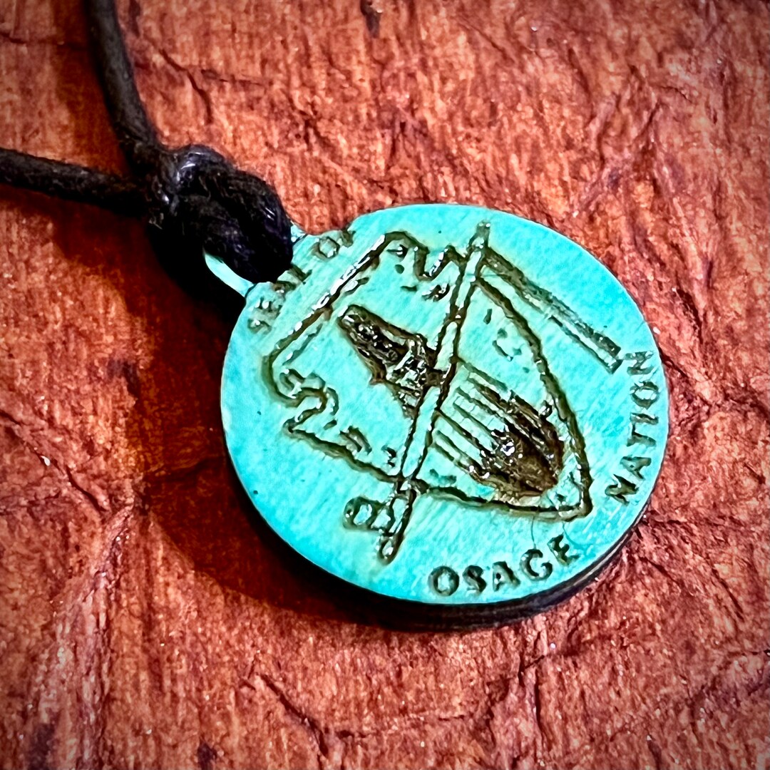 Osage Nation Inspired Wood Engraved Pendant Cord Adjustable Necklace - Etsy