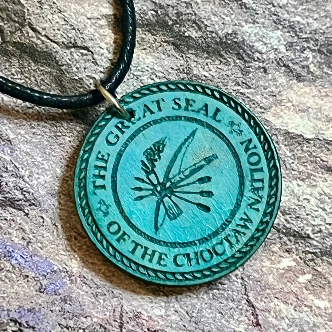 Choctaw Nation Engraved Wood Charm Cord Necklace - Etsy