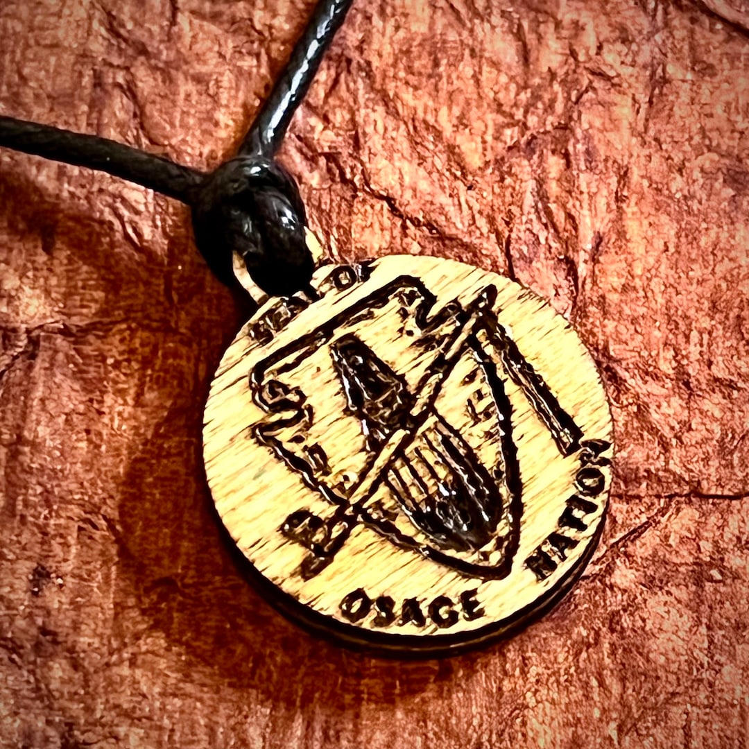 Osage Nation Inspired Wood Engraved Pendant Cord Adjustable Necklace - Etsy