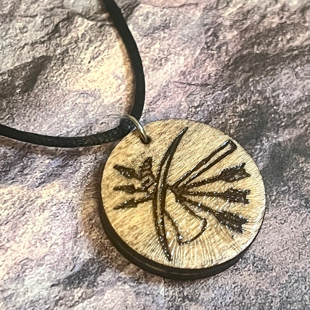 Choctaw Nation Wood Engraved Charm Cord Necklace - Etsy