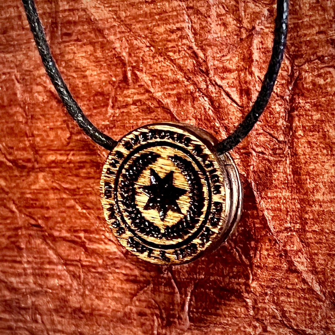 Cherokee Nation Seal Wood Engraved Pendant Cord Adjustable Necklace - Etsy