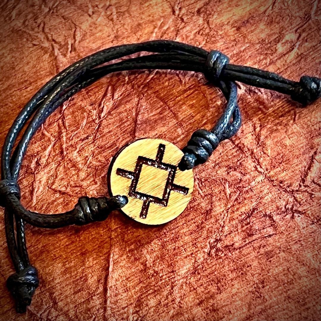 Cheyenne Nation All Wood 1 Inch Engraved Pendant Adjustable Black Cord ...