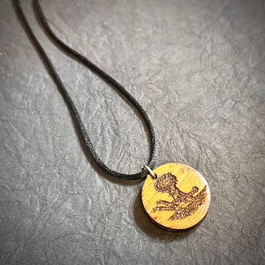 Muscogee Creek Nation Inspired Wood Engraved Pendant Adjustable Satin ...