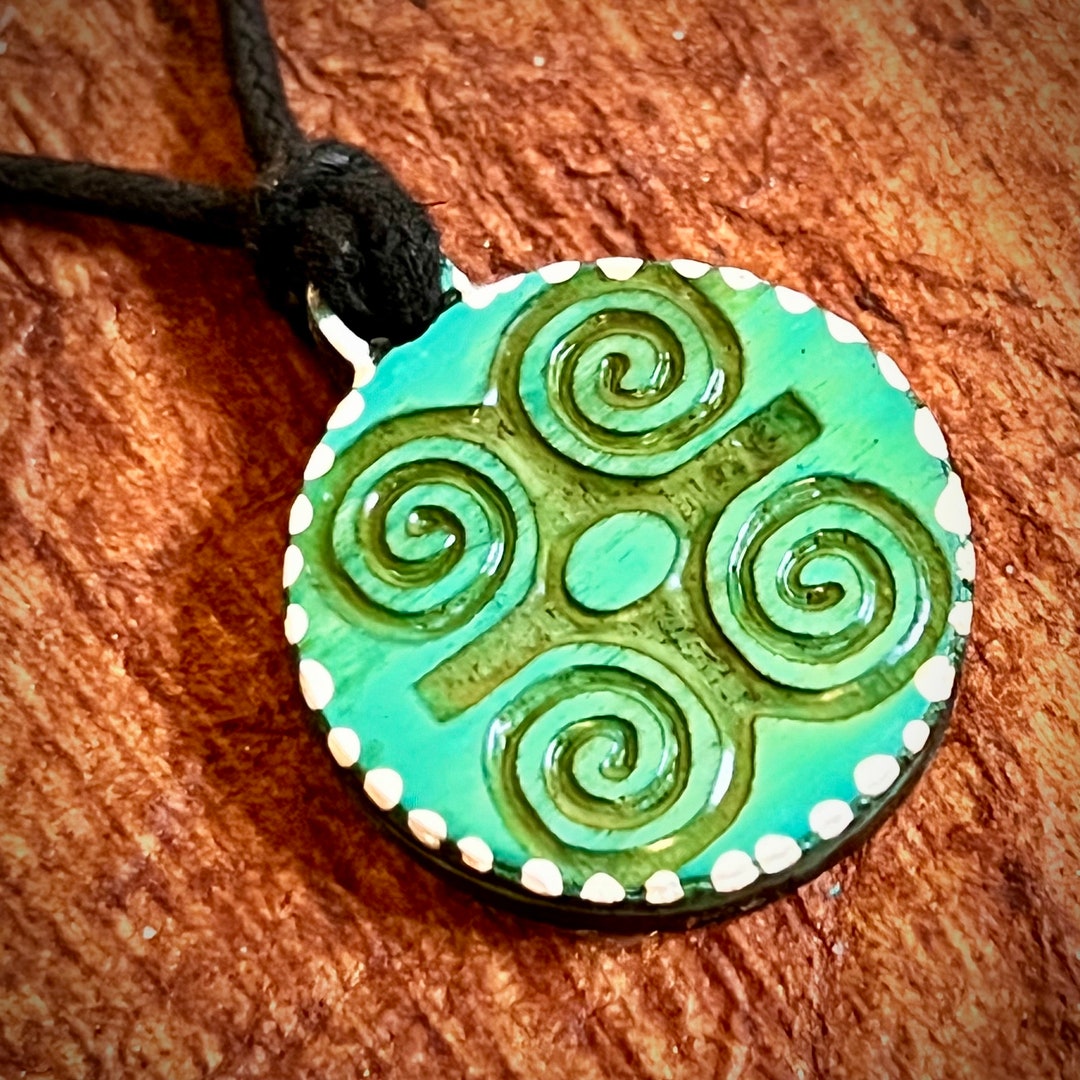 Cherokee Symbol for Strength Wood Engraved Pendant Cord Adjustable ...