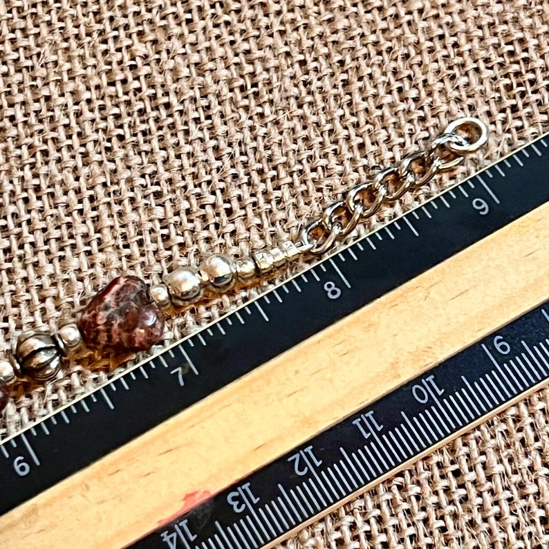 Indigenous Inspired Symbol for Love Charm Heart Jasper and Metal Beads ...