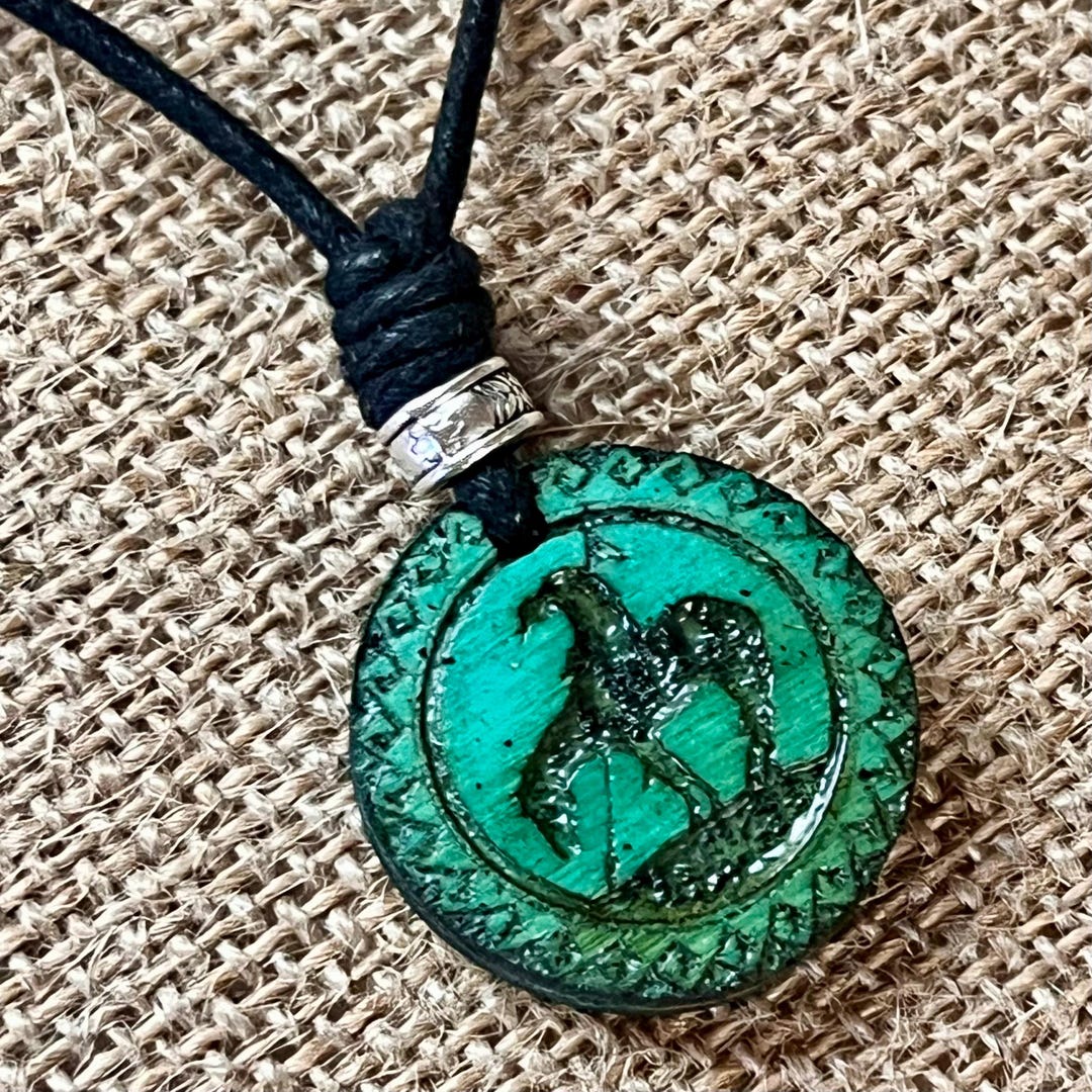 Trail of Tears Symbol Wood Engraved Pendant Adjustable Black Cord ...