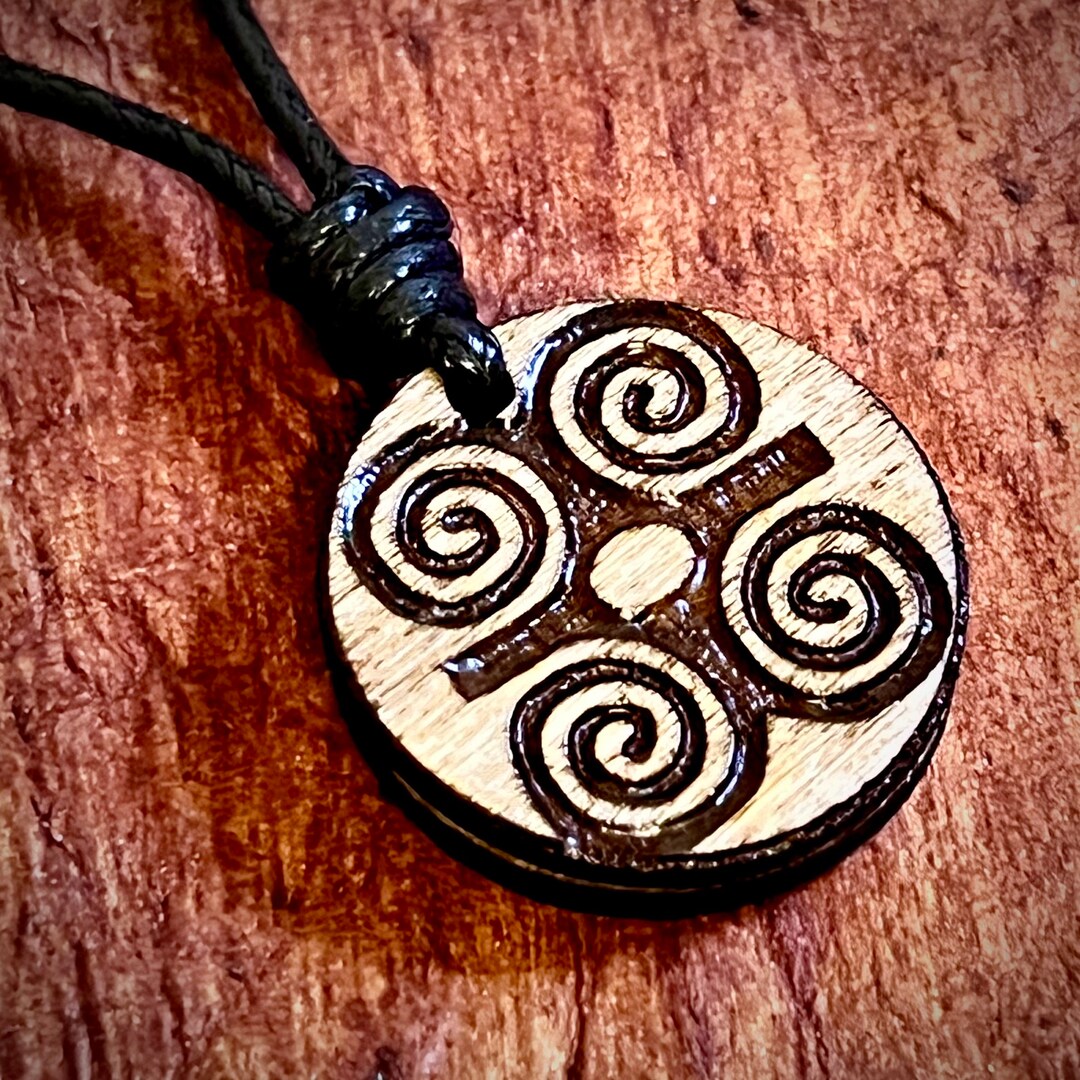 Cherokee Symbol for Strength Engraved Wood Charm Adjustable Cord ...