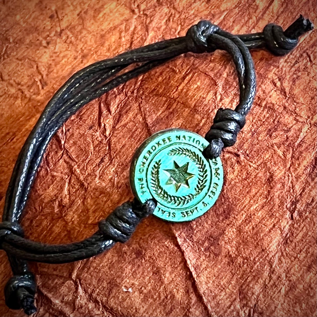 Cherokee Nation 1 Inch All Wood Engraved Pendant Adjustable Cord ...