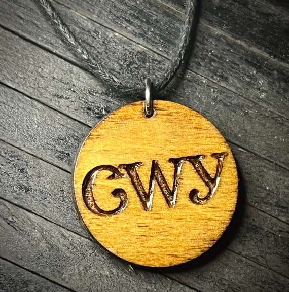 Cherokee Nation Engraved Wood Charm Cord Necklace.. | Etsy