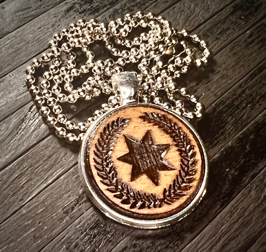 Cherokee Nation Engraved Wood Charm Ball Chain Necklace.. - Etsy