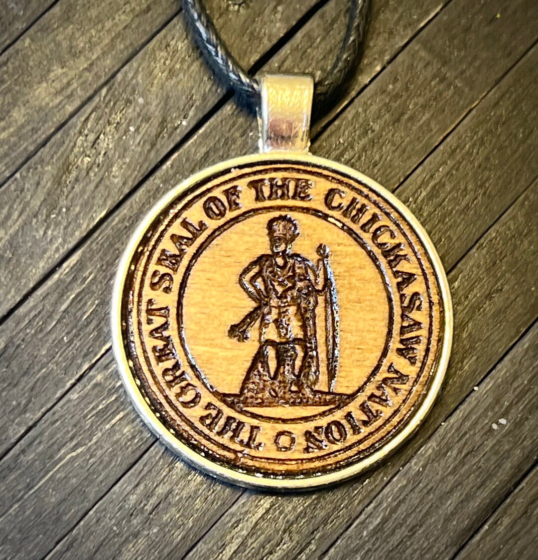 Chickasaw Nation Engraved Wood Charm Cord Necklace.. - Etsy