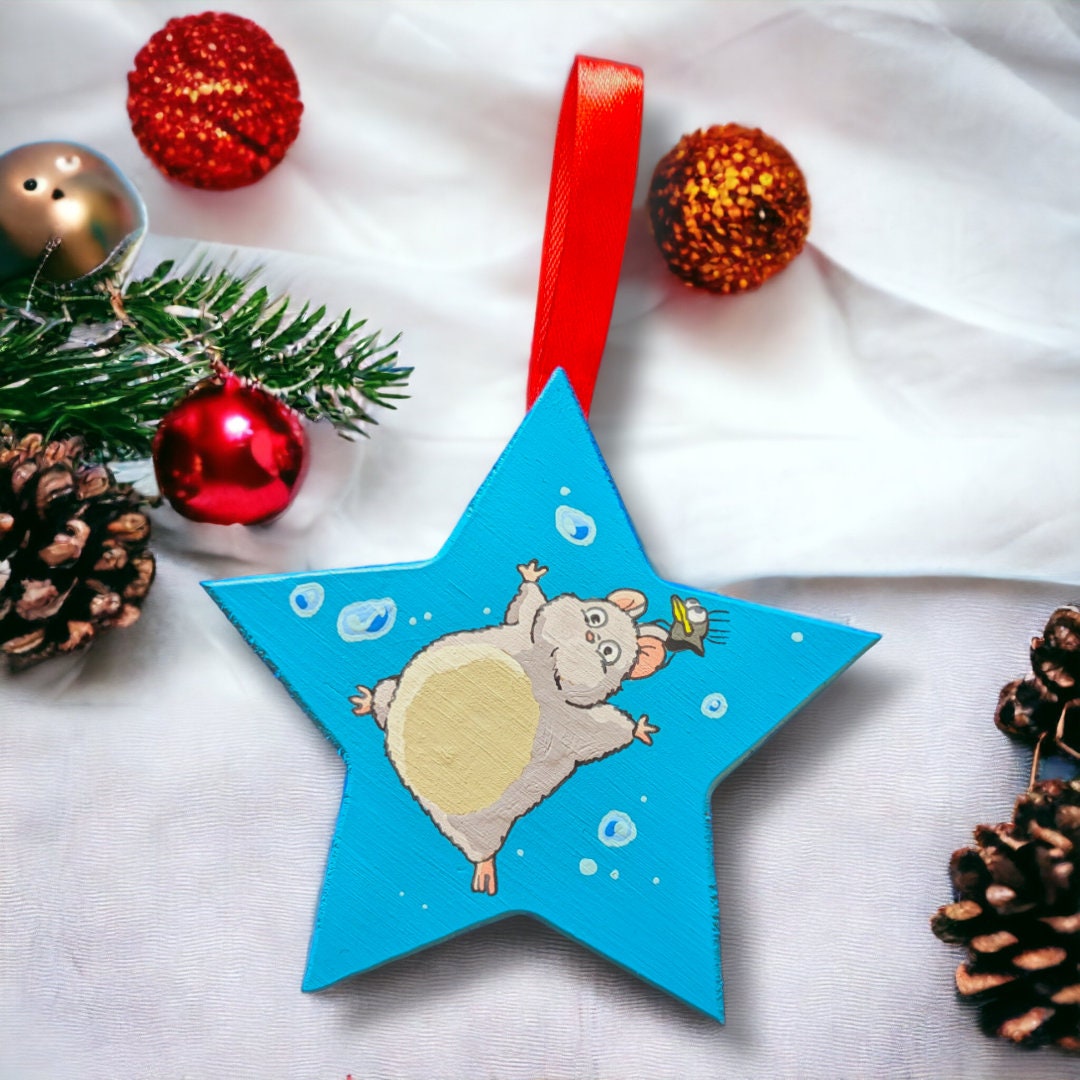 Boh Mouse and Yubaba Bird Studio Ghibli Hand Painted Ornament - Etsy