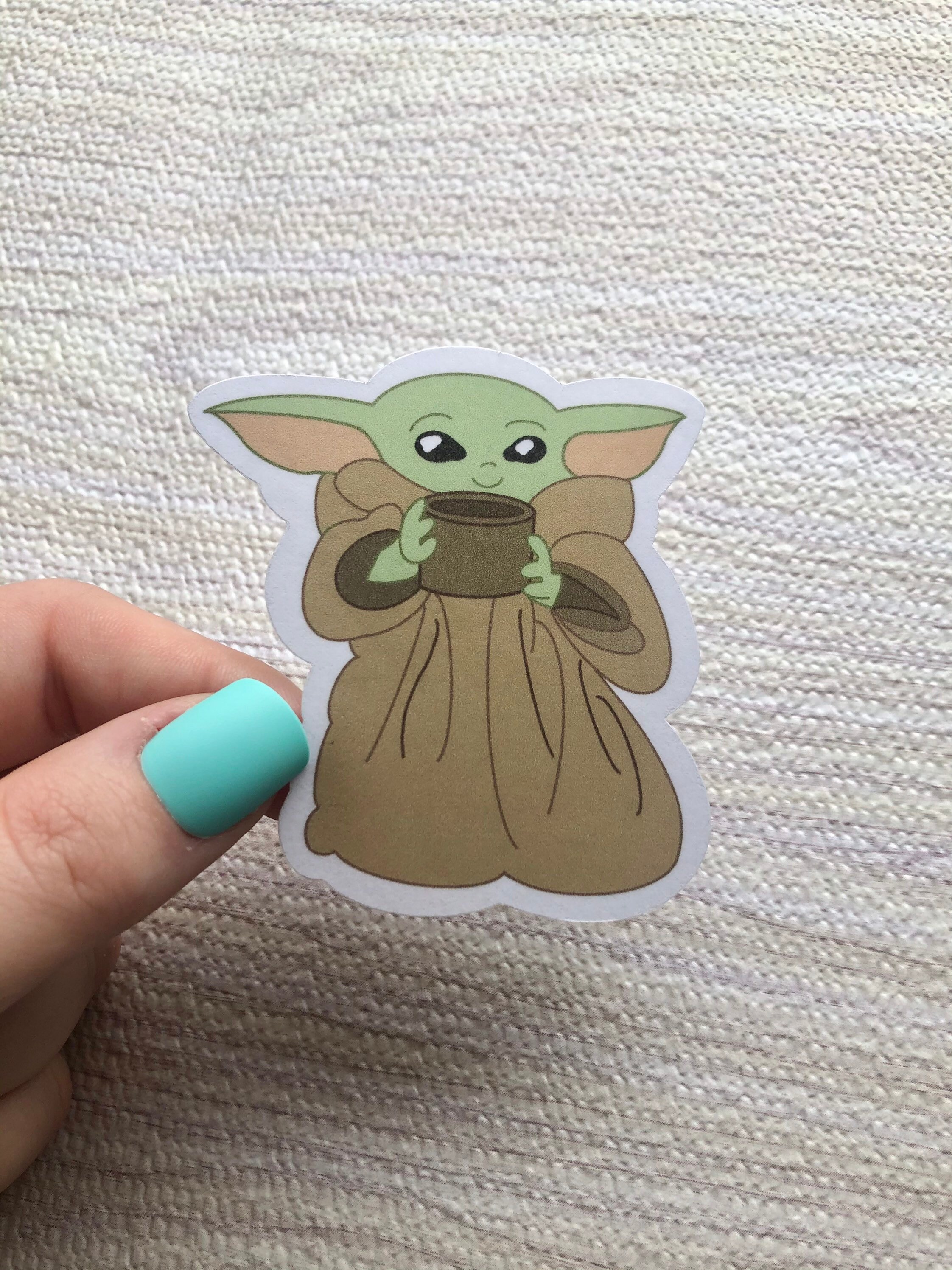 Baby Yoda sticker the child Starwars The mandalorian grogu die cut ...