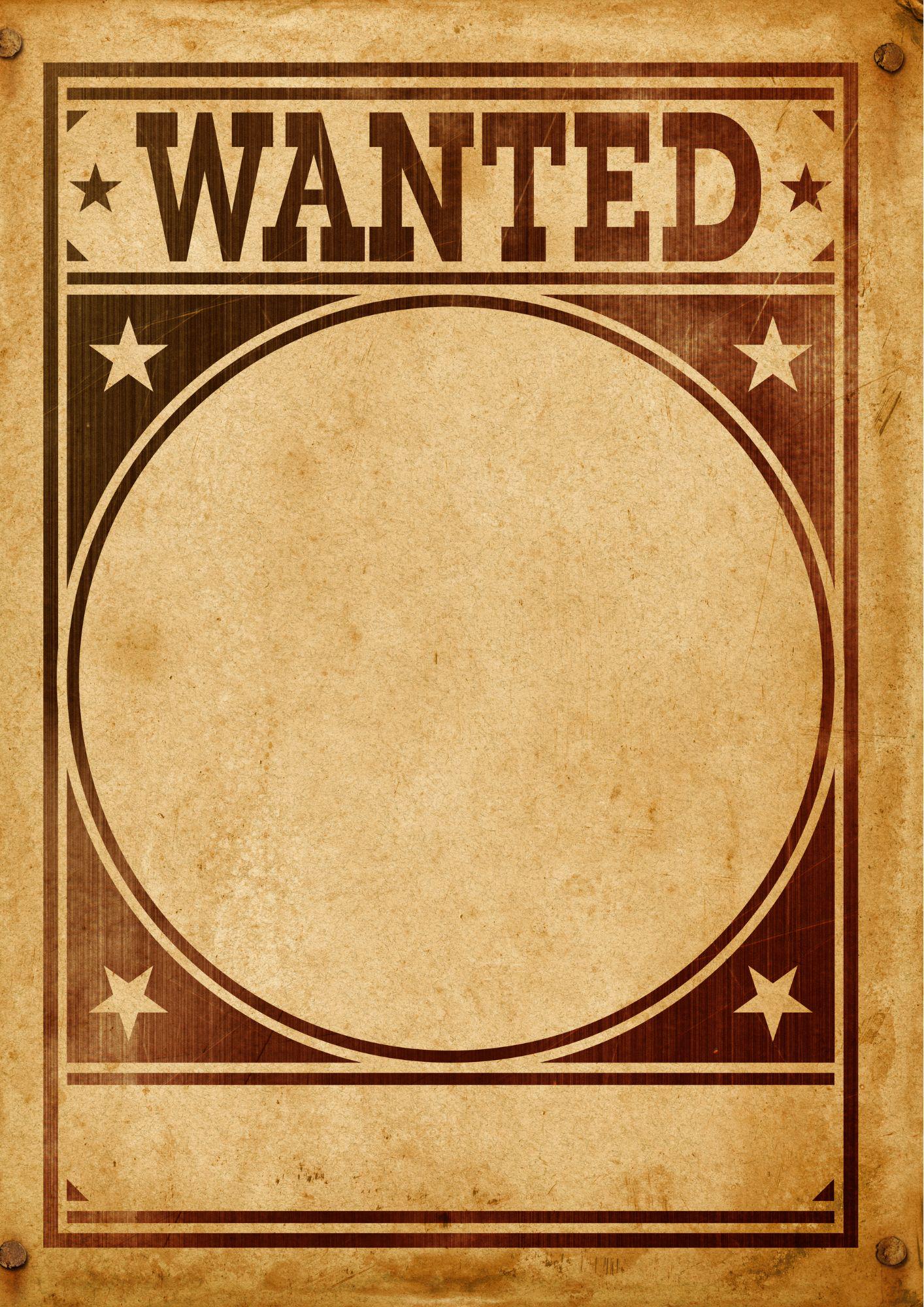 Classic Wanted Poster, Digital Download, A4 Poster PDF - Etsy