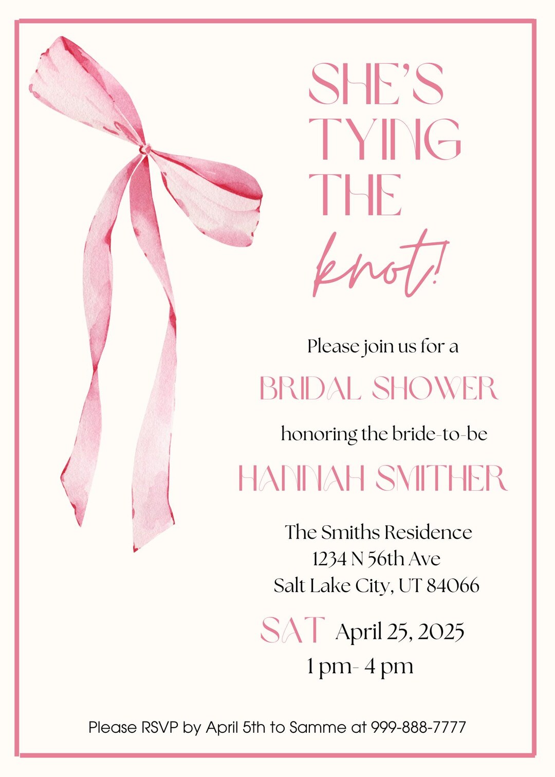 She's Tying the Knot Invite! - Etsy