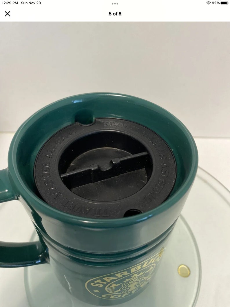 SUPER RARE STARBUCKS Hotjo Vintage Travel Mug W/ Gold Split Tail ...