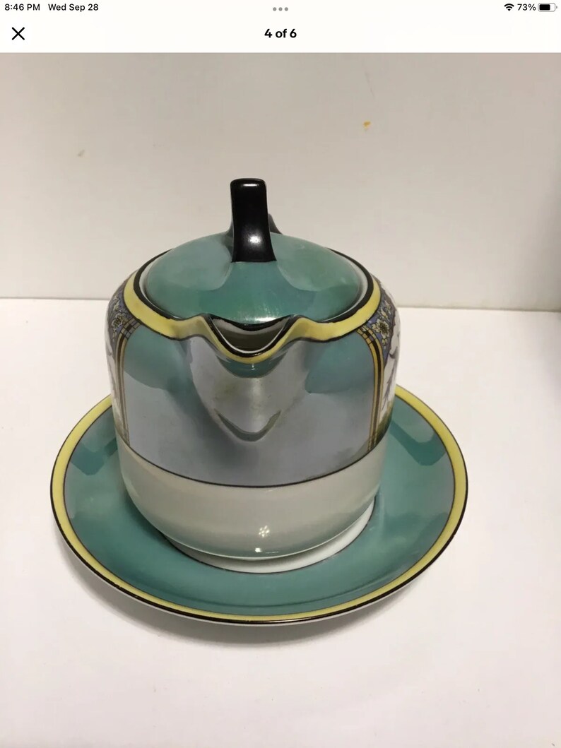 NORITAKE Morimura Hand Painted Small Art Deco Lustre Teapot - Etsy