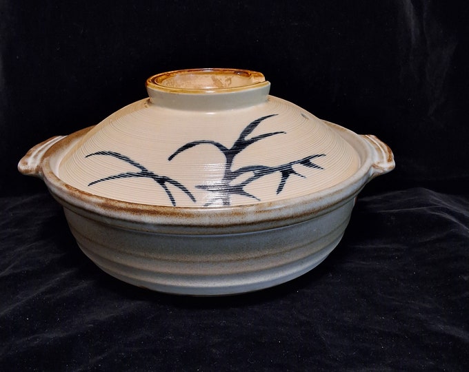 Vintage Traditional DONABE Japanese Earthenware Clay Cooking Pot With ...