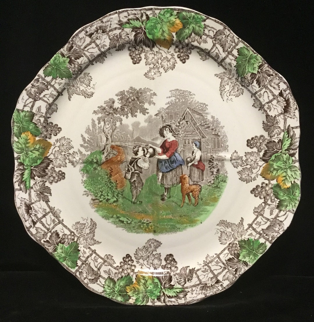 Copeland Spode's Byron Series No.2 Quartered Sandwich Plate- or Cake ...