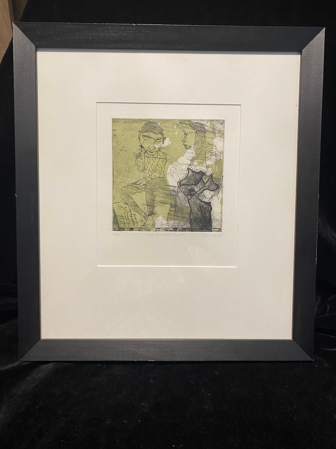 John Graham Artwork - Two Parallel Clowns - Limited Edition Intaglio ...
