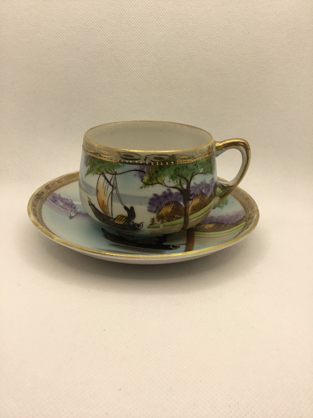 Nippon Hand Painted 1891-1921 RARE Teacup and Saucer - Etsy