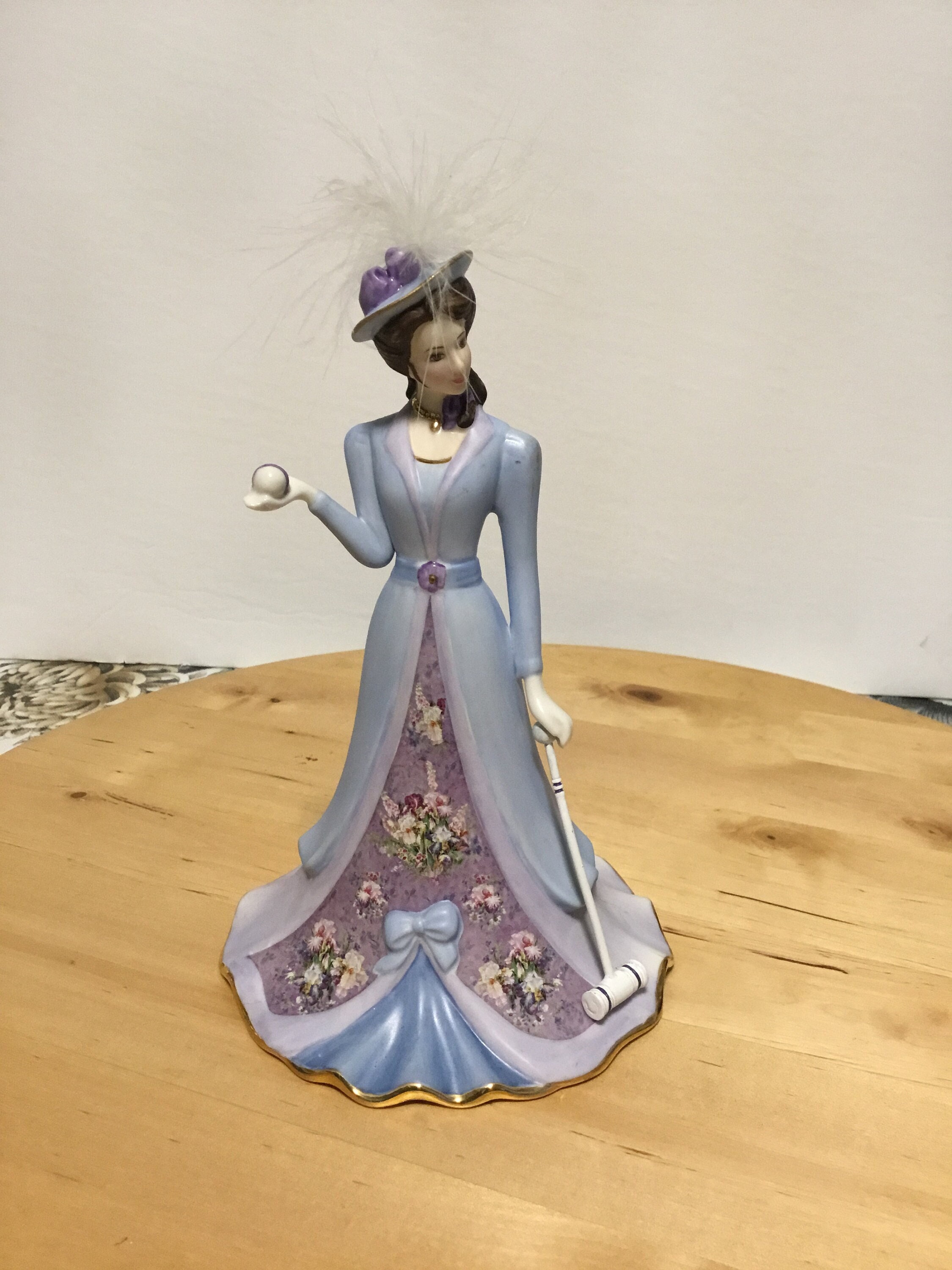 Lena Liu Elegant Era Painted Porcelain Bell Entitled “croquet Anyone ...