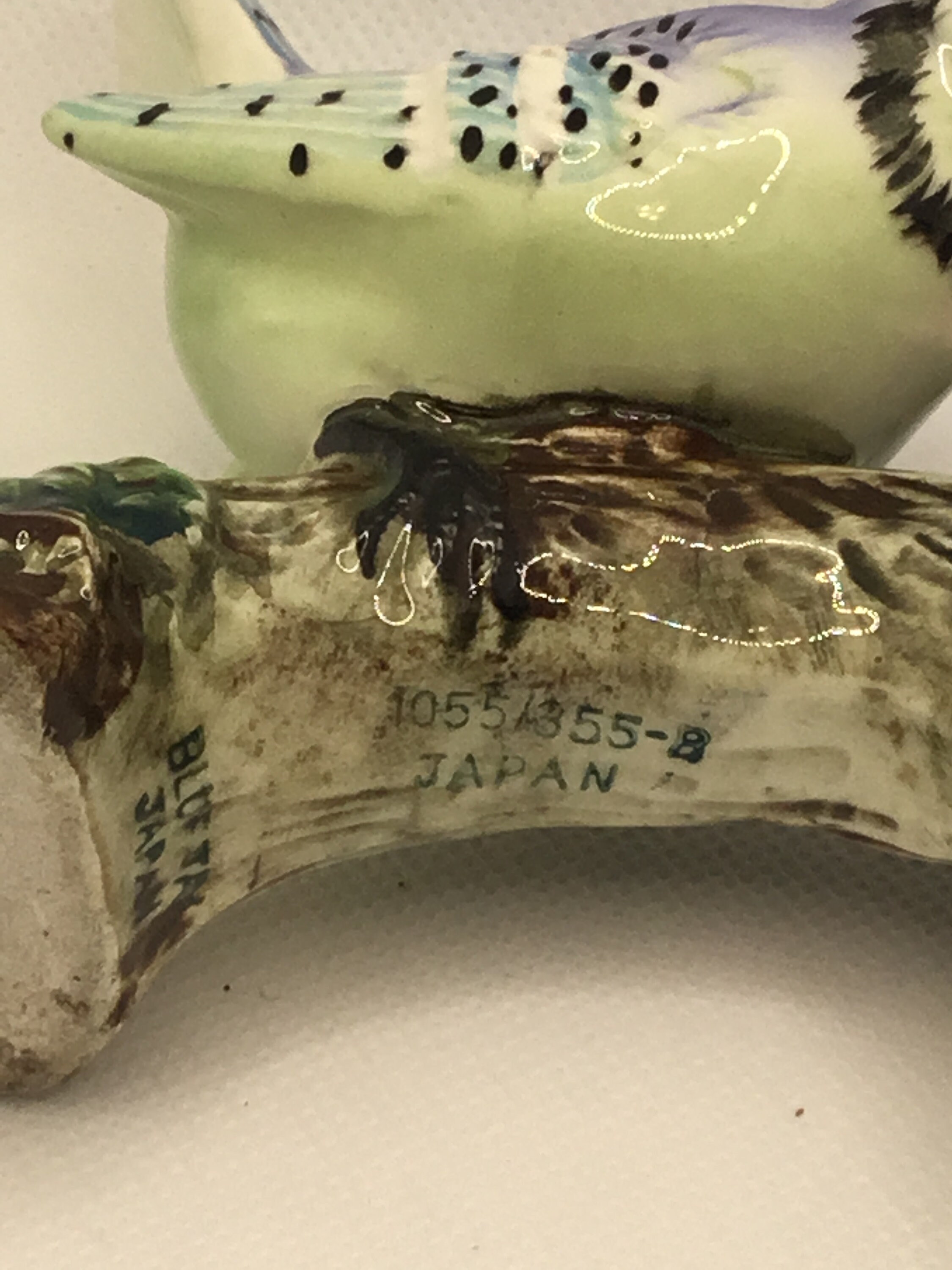 Tilso Japan Hand Painted Trio of Blue Jays on a Branch With Cherry ...
