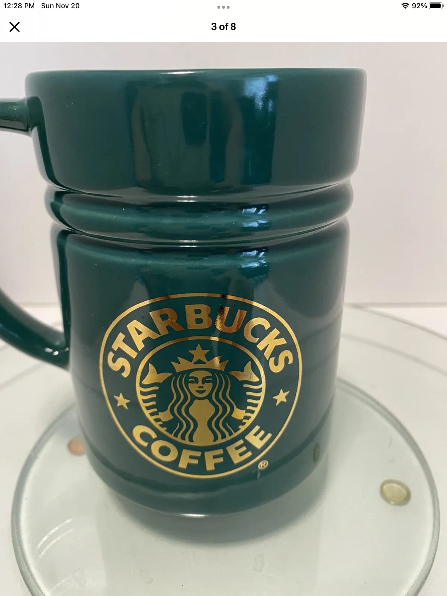SUPER RARE STARBUCKS Hotjo Vintage Travel Mug W/ Gold Split Tail ...