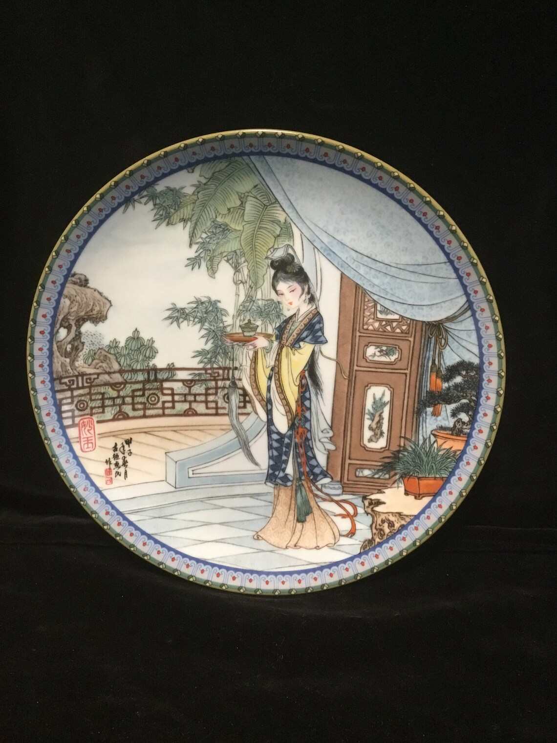 Chinese Imperial Jingdezhen Porcelain Plate “beauties of the Red ...