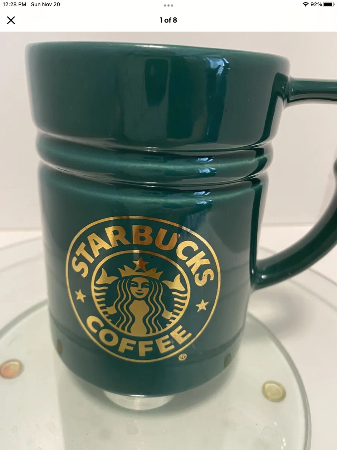 SUPER RARE STARBUCKS Hotjo Vintage Travel Mug W/ Gold Split Tail ...