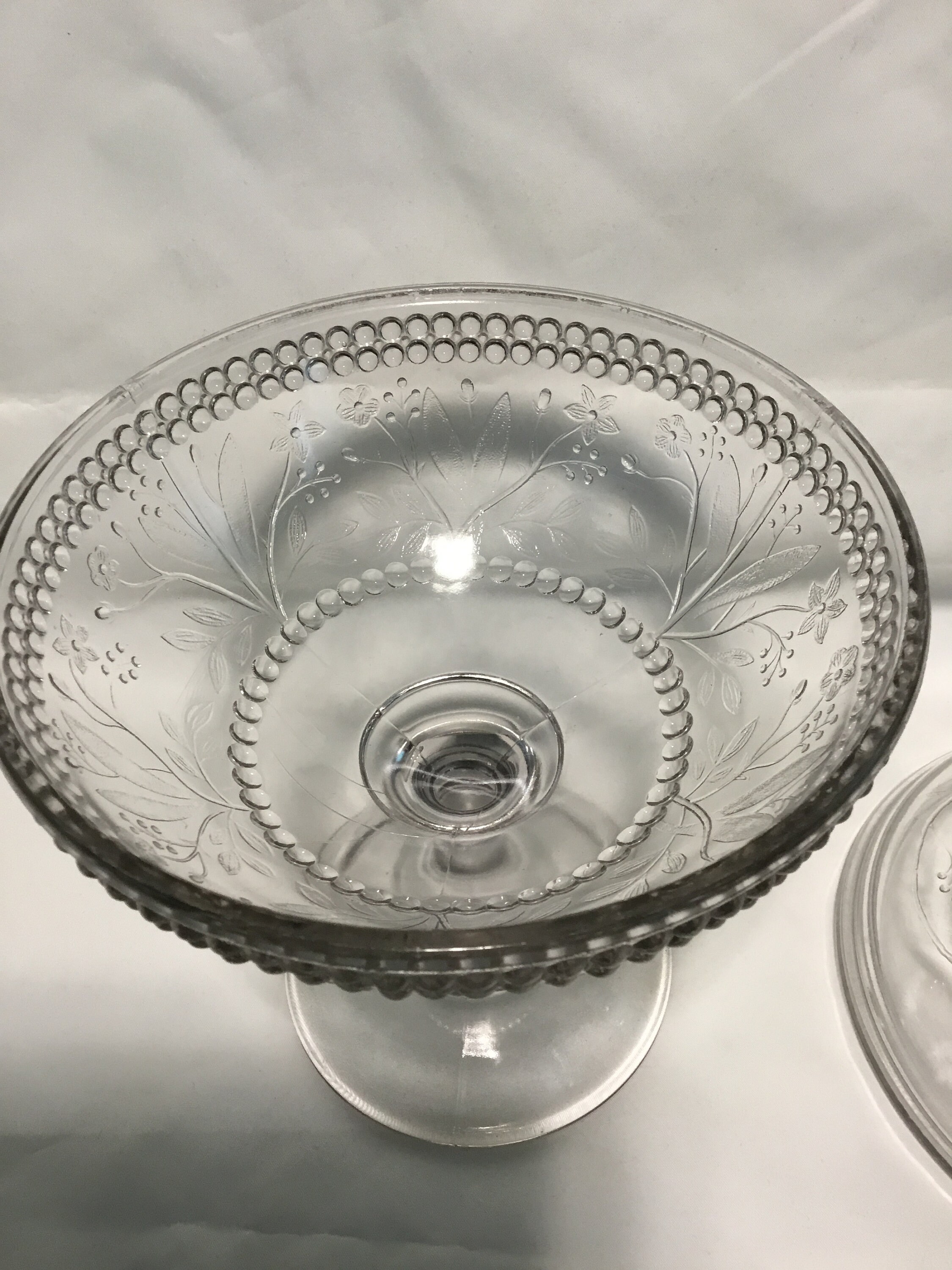 EAPG Starflower Nova Scotia Compote Lid Candy Dish Pedestal Pressed ...