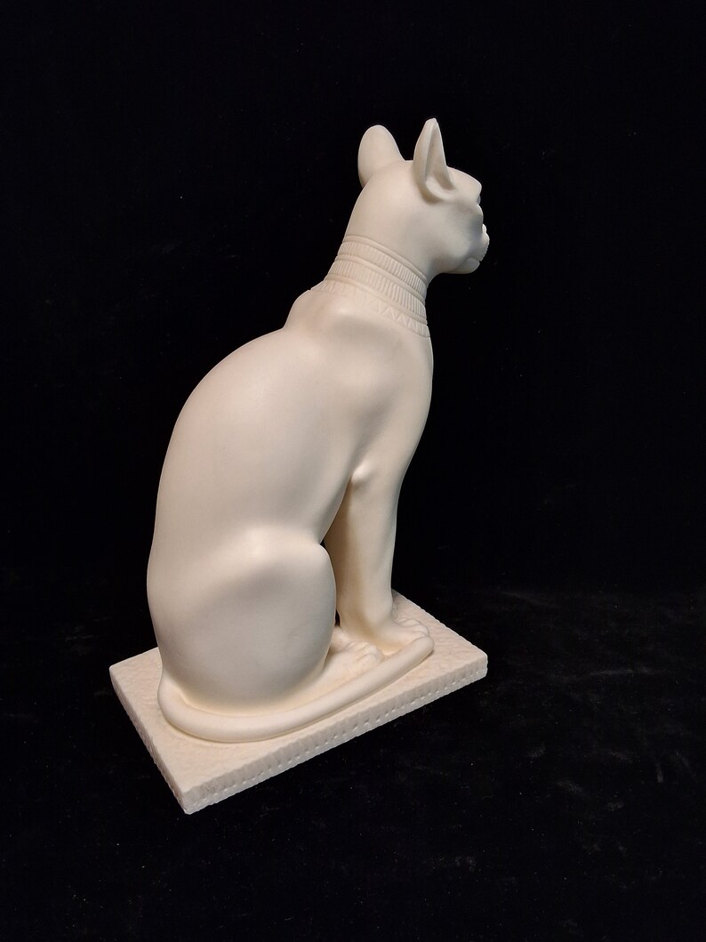 Vintage Alabaster Egyptian Bastet Cat Hand Carved and Signed by Arnoldo ...