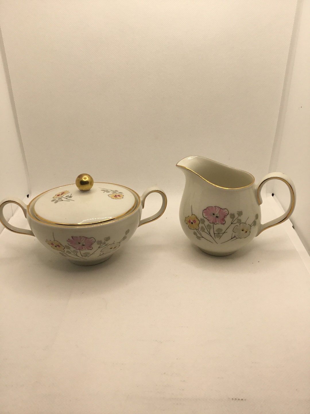 Vintage Edelstein Bavaria Germany Creamer and Covered Sugar Bowl ...