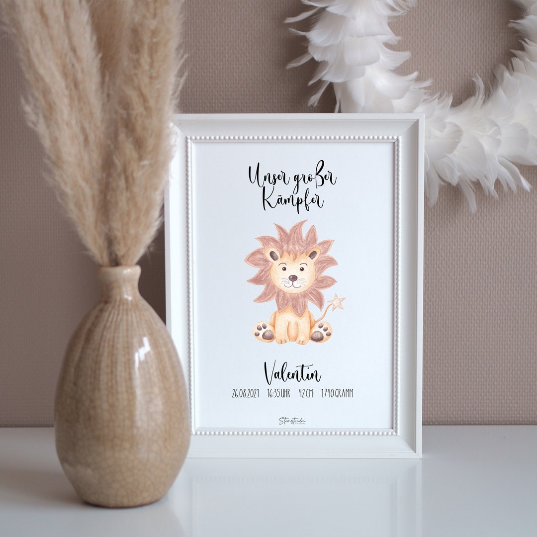 Remembrance Star Child Child Lion Lionheart Keepsake Poster A4 - Etsy