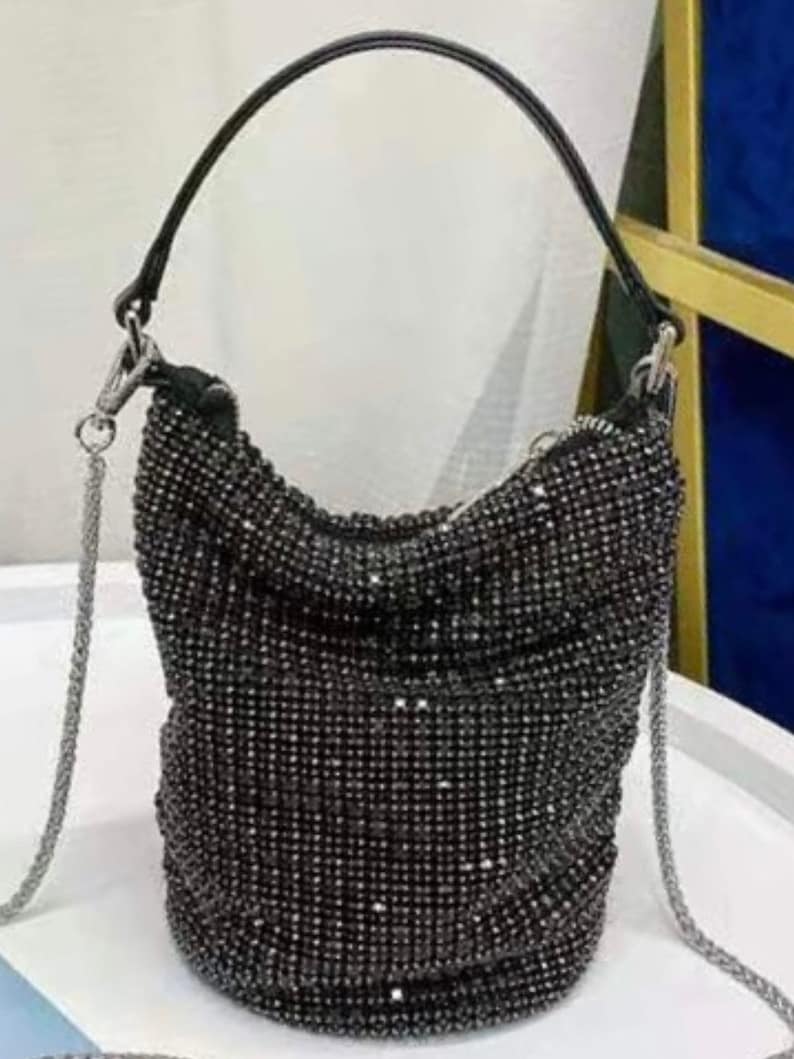 Bling Bling Crystal BUCKET Bag 19 CM X 20 CM - Etsy