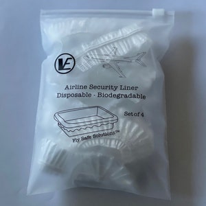 TSA Bin Disposable Biodegradable (4 in Pack) Reusable Zip Pack - Etsy