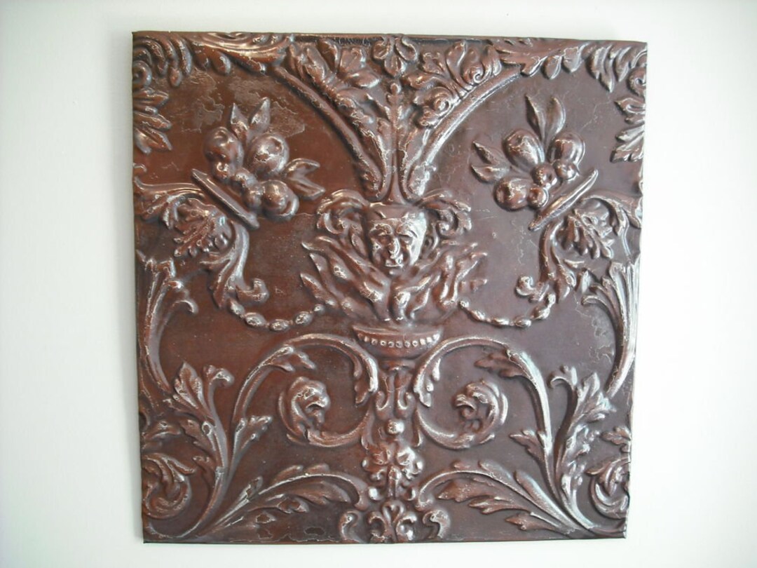 Antique Tin Ceiling Wall Plaque - Gothic Face - Etsy