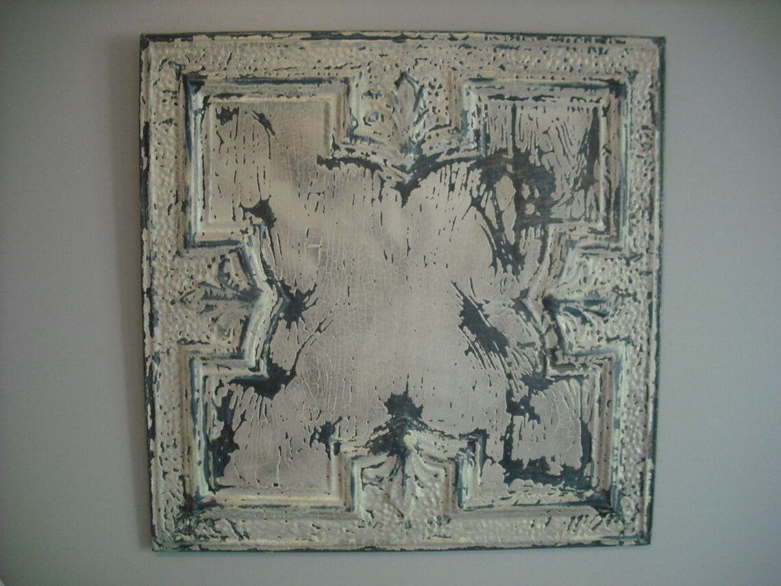 Antique Tin Ceiling Wall Plaque - Fleur De Lis - Etsy
