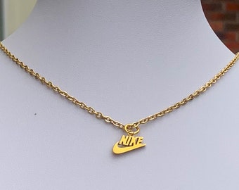 Nike Necklace Gold | Etsy