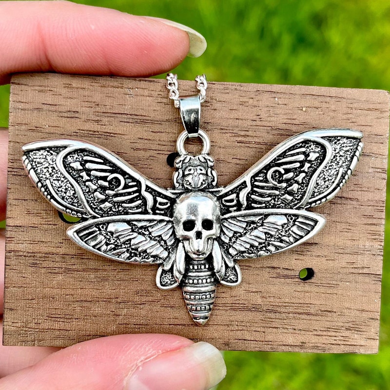 Moth Necklace - Etsy