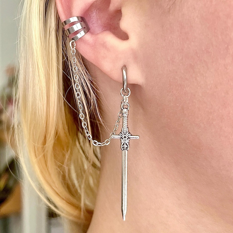 Sword Earrings - Etsy